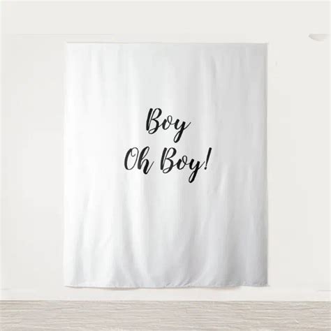 Oh Boy Backdrop Oh Boy Banner Tapestry Zazzle