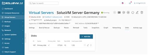 Additional Disks Solusvm Documentation