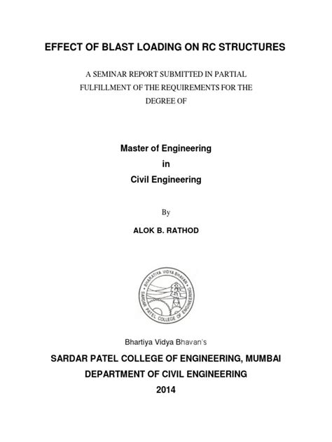 Effect Of Blast Loading On Rc Structures Pdf Shock Wave Strength Of Materials