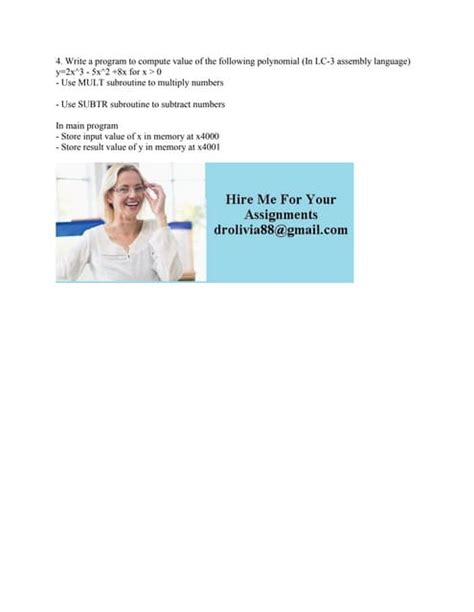 4 Write A Program To Compute Value Of The Following Polynomial In Lcpdf