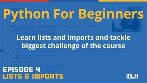 Python For Beginners Episode 4 Lists And Imports Youtube