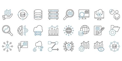 Data Analytics Set Of Editable Stroke Icons Set Of Data Analytics 55067510 Vector Art At Vecteezy