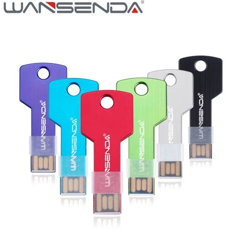 Wansenda Gb Usb Flash Drive Key Shape Gb Gb Pen Drive Gb Usb Metal Pendrive Gb Gb
