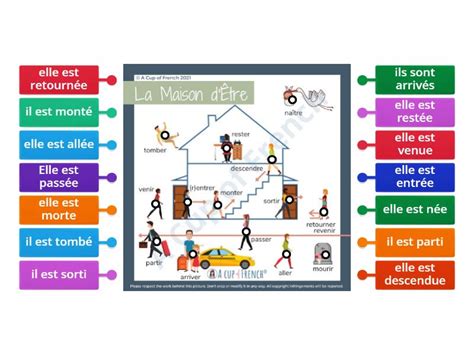Passé Composé La Maison Dêtre Diagramme étiqueté