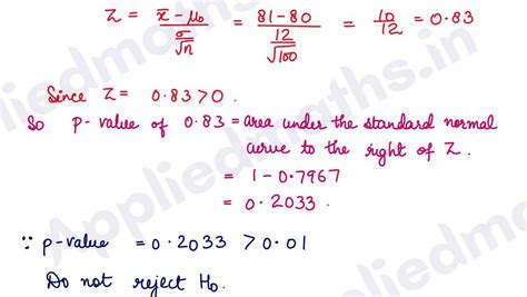 Class 12 Cbse Applied Maths Inferential Statistics Exercise 103