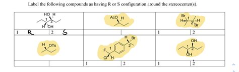 Answered Label The Following Compounds As Having… Bartleby