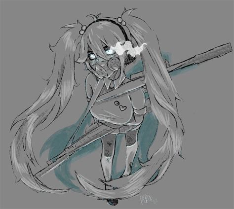 Hatsune Miku With A Gun By N0va68 On Deviantart