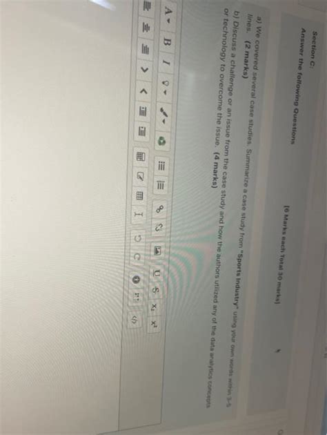 Solved Section C Answer The Following Questions 10 Marks