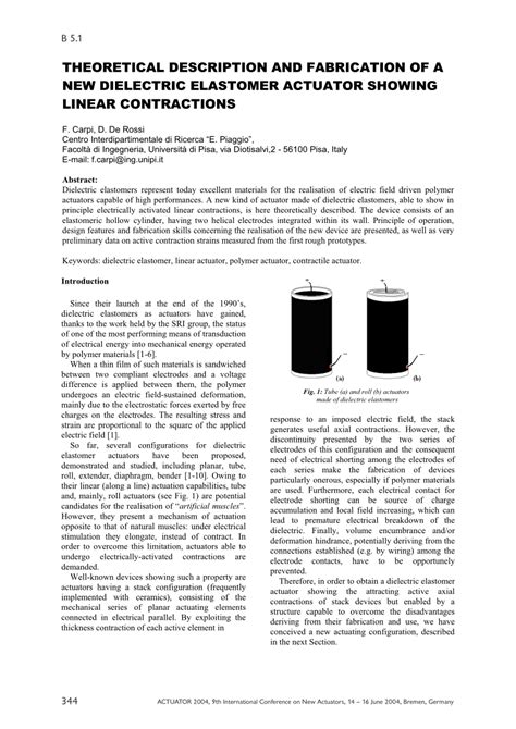 Pdf Theoretical Description And Fabrication Of A New Dielectric Elastomer Actuator Showing