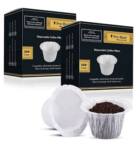 Pro Mael 큐리그 브루어용 일회용 K 컵 커피 필터 페이퍼 1인용 10 및 20 재사용 가능한 포드 티몬