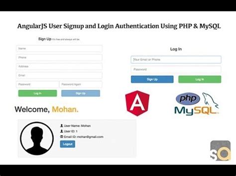 AngularJS User Signup And Login Authentication Using PHP MySQL PART 1 YouTube