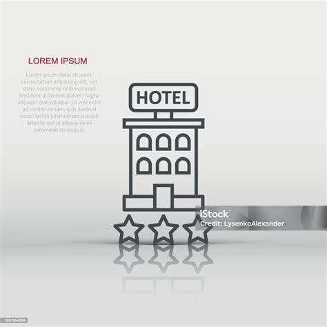 호텔 3 성급 평면 스타일의 아이콘 흰색 고립 된 배경에 여관 건물 벡터 그림입니다 호스텔 룸 비즈니스 컨셉 3에 대한 스톡 벡터 아트 및 기타 이미지 Istock