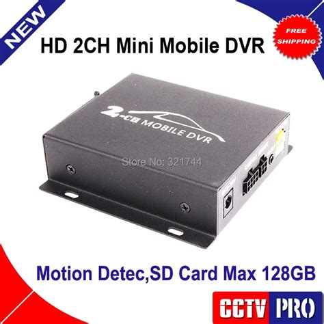 Mini Security Cctv 2ch Dvr Realtime Sd 128gb Card Recording Mobile Bus