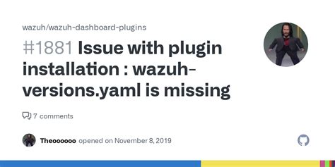 Issue With Plugin Installation Wazuh Versionsyaml Is Missing · Issue