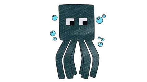 Minecraft Squid Drawing At PaintingValley Com Explore Collection Of Minecraft Squid Drawing