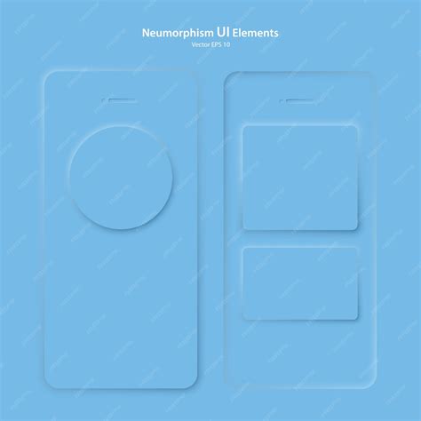 Premium Vector The User Interface Elements For The Mobile App Are Blue Neumorphic Ui Ux Design