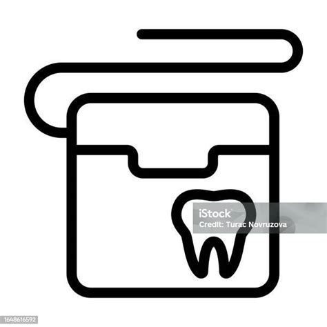 치실 라인 아이콘 국제 치과 의사의 날 개념 흰색 배경에 치아를 청소하는 치실 치실 아이콘 롤을 위한 스타일과 웹 벡터 그래픽 개념에 대한 스톡 벡터 아트 및 기타 이미지