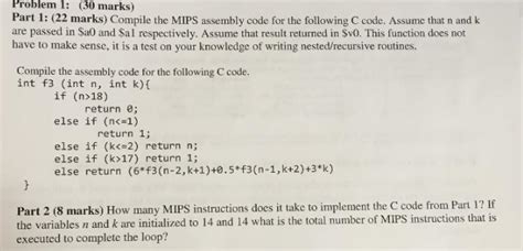 Solved Problem 1 30 Marks Part 1 22 Marks Compile The