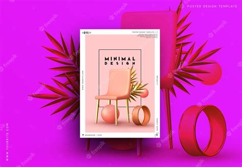 Premium Vector Poster Abstract Minimal Background Geometric 3d Shapes Design Art Composition