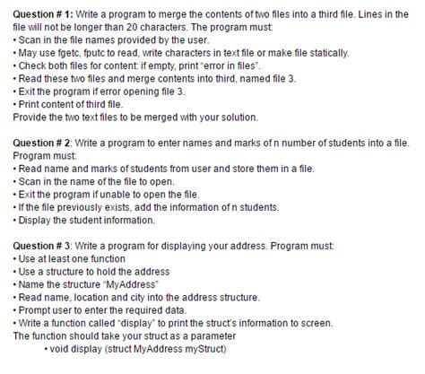 Solved Programming In C Functions Input Output Chegg Com
