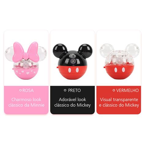 Máquina De Bolhas De Sabão Mickey E Minnie Ball Shape Light Music Disn