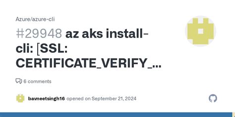 Az Aks Install Cli Ssl Certificateverifyfailed Certificate Verify