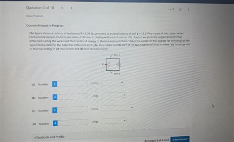Solved The figure shows a resistor of resistance R 6 34Ω Chegg com