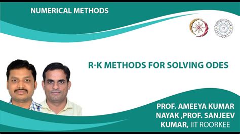 R K Methods For Solving Odes Youtube
