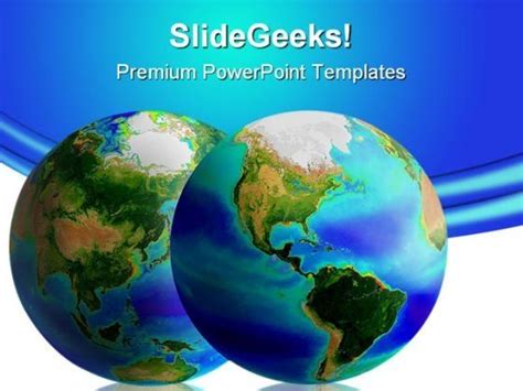 Two Earth Globes Global Powerpoint Template 1110 Two Earth Globes Global Powerpoint Template 1110