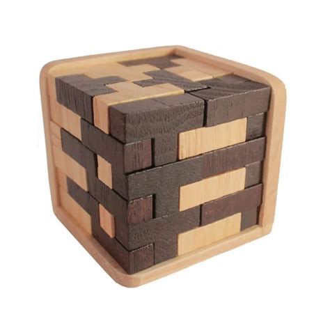 1xwooden Intelligence Game 3d Wood Jigsaw Puzzle Brain Teaser Magic