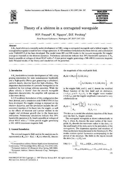 pdf theory of a ubitron in a corrugated waveguide dokumen tips