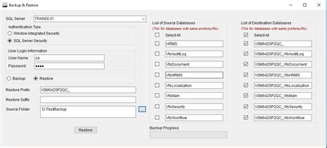 C Restore Multiple Databases Programmatically Stack Overflow