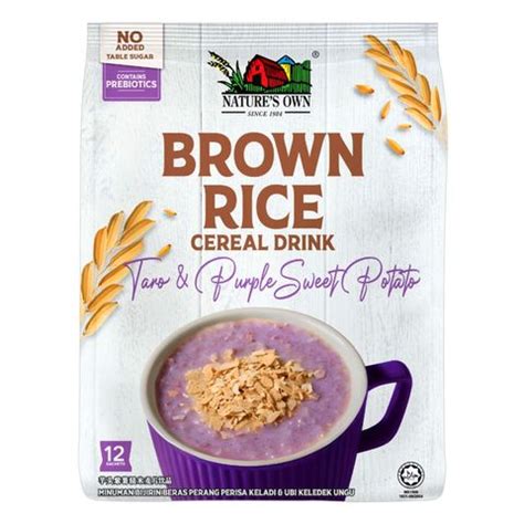 Natures Own Brown Rice Cereal Drink Taro And Purple Sweet Potato 12 X