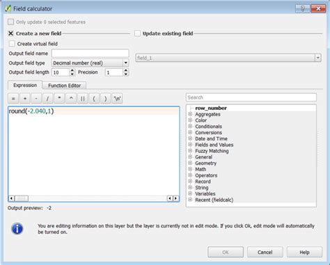 Qgis Round Returns Unexpected Result Geographic Information