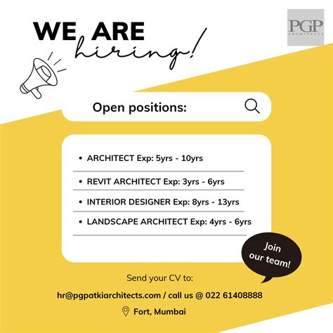 P G Patki Architects Hr Team On Linkedin Hiring Recruitment