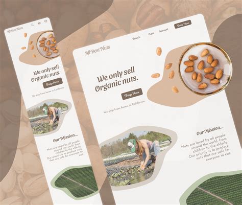 Htmlcss Website Design Practice Nuts E Commerce On Behance