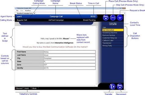 Interaction Scripter Client Users Guide Work With Standard Forms