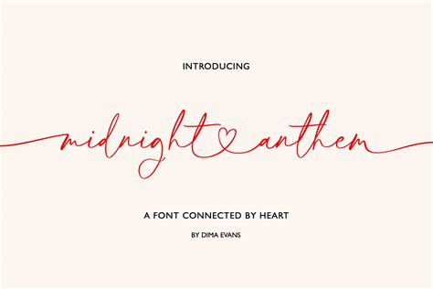 Midnight Anthem Heart Swashes Font On Behance