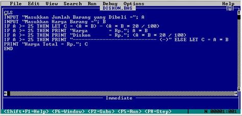 Education Contoh Program Sederhana Qbasic