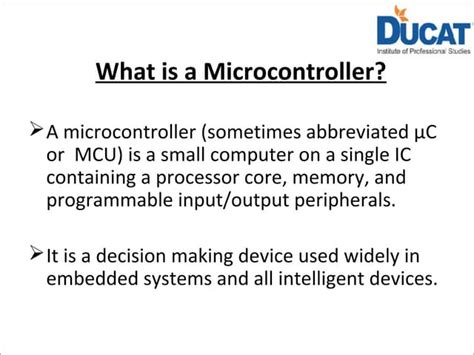 Introduction To Microcontroller Pptx