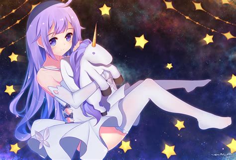 Girl Hms Unicorn Anime Azur Lane Space K Unicorn Hd Wallpaper