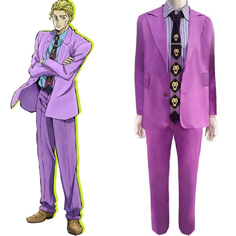 Jojos Bizarre Adventure Yoshikage Kira Cosplay Costume Anime