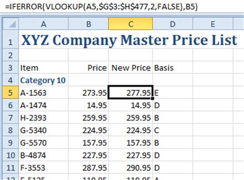 VLOOKUP Tutorial Updating Prices In A Master Price List Microsoft 365 Blog
