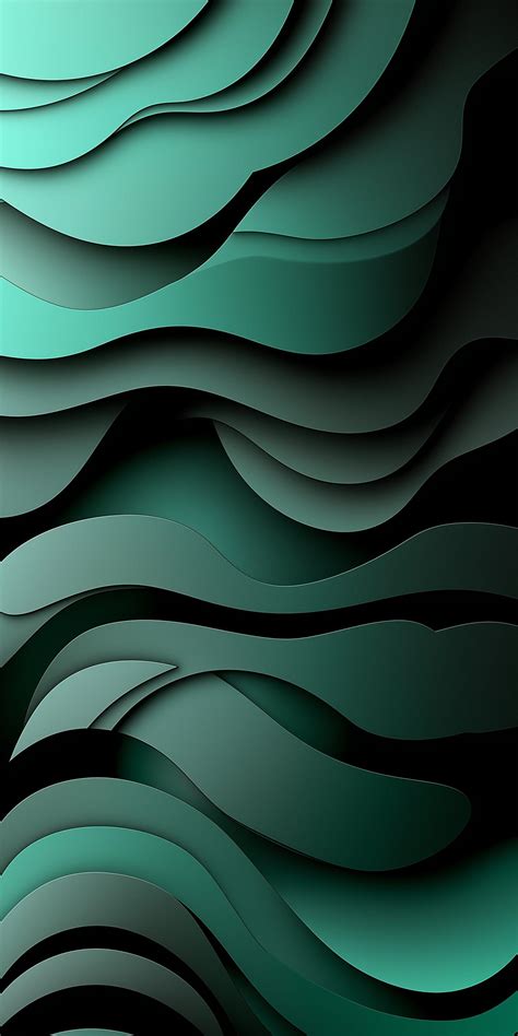 Green Wave Pattern Hd Wallpaper Fors