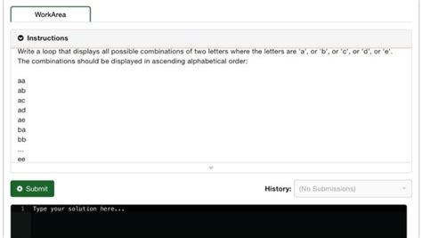 solved text code lab python work area instructions write a loop that