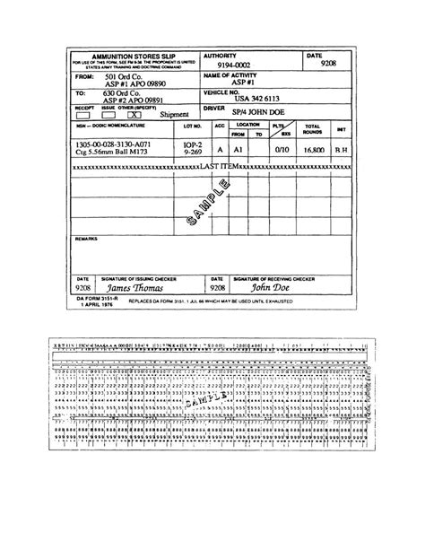 Da Form 3151 Fillable Printable Forms Free Online