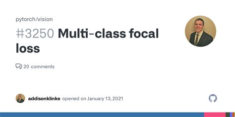 Multi Class Focal Loss Issue Pytorch Vision Github