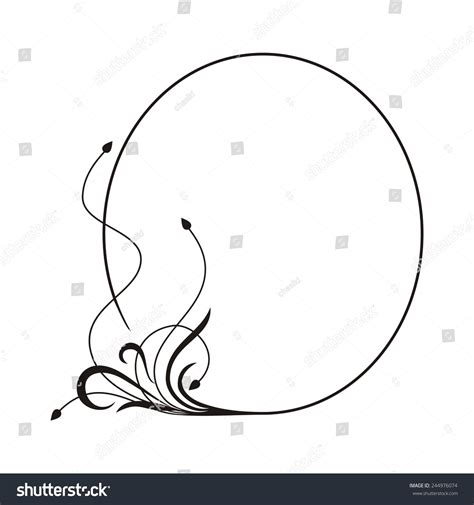 Oval Decorative Frame Floral Ornament Stock Vector Royalty Free 244976074 Shutterstock