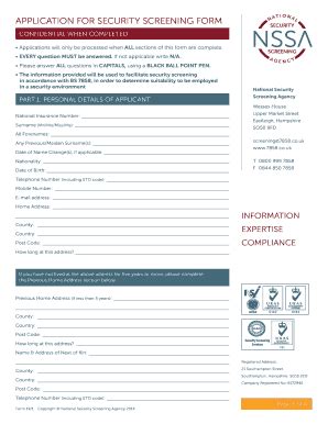 Fillable Online Cfs Group Co NSSA Application Form Fax Email Print PdfFiller