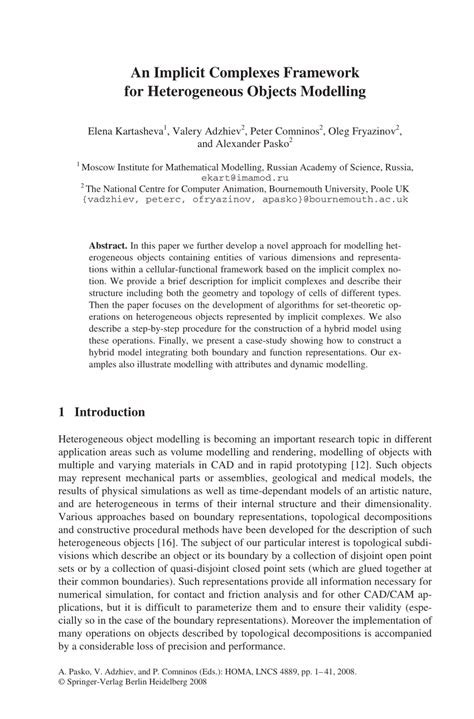 Pdf An Implicit Complexes Framework For Heterogeneous Objects Modelling